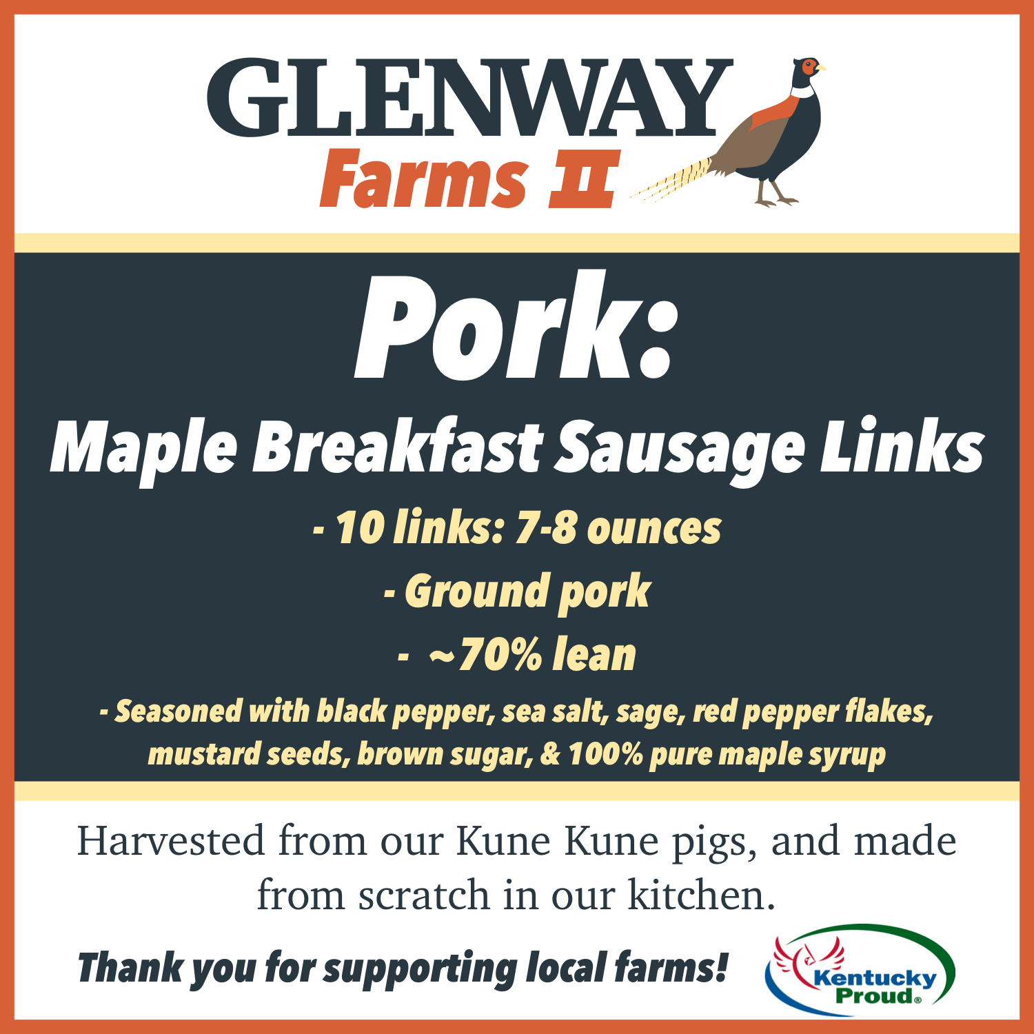 Maple breakfast sausage links – Glenway Farms II (LLC)